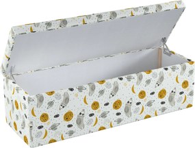 Čalouněná skříň barva bílá látka vzorované