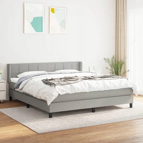 Fionshop 264242703 Box spring postel s matrací světle šedá 180 x 200 cm t