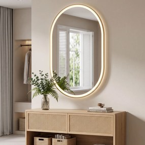 HOMCOM LED koupelnové zrcadlo 100 × 70 cm s Bluetooth