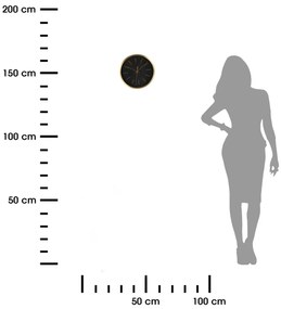 Nástěnné hodiny Kylie, černá/zlatá