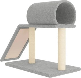 Škrabadlo pro kočky s tunelem a žebříkem světle šedé 55,5 cm 171790