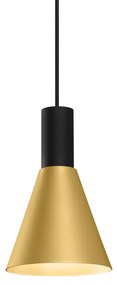Závěsné designové svítidlo Odrey 4.0  Závěsné designové svítidlo Odrey 4.0 Barva: Černá / Zlatá, Rozeta: Přisazená rozeta - černá