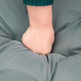 Outsunny ratanové relaxační křeslo s podnožkou zahradní křeslo venkovní ratanové křeslo s polštářem, ocel a polyester, šedé 69x76x70 cm pro zahradu a…