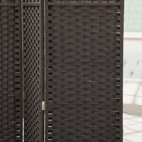 HOMCOM 6-panelový skládací paravan 240x170 cm pro obývací pokoj, ložnici a kancelář, hnědý