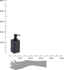 Dávkovač mýdla Matty, černá/s černými prvky, 260 ml