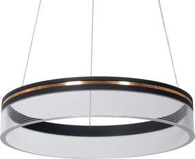 Toolight, LED závěsné svítidlo 40cm APP1191-CP, černá-zlatá, OSW-40022