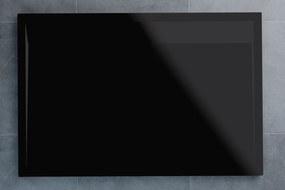 SanSwiss Ila Sprchová vanička obdélníková 80×120 cm černá Barva krytu  sifonu: Bílá