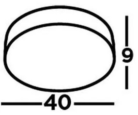 Searchlight 2714CC - LED Stropní svítidlo FLUSH LED/24W/230V pr. 40 cm chrom
