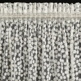 ZÁCLONA NA PÁSCE DAISY 140X270 CM BÍLÁ