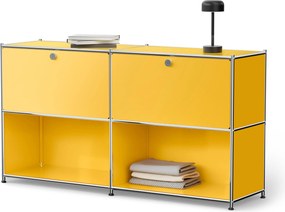 Tchibo - Kovová odkládací skříňka »Cn3« se 2 přemístitelnými výklopnými dvířky - barva: chrom