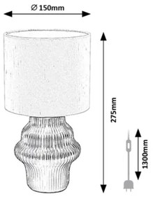 Rabalux 74059 - Stolní lampa GLIMO 1xE14/40W/230V zelená