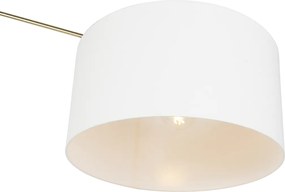 Moderní stojací lampa zlatá s stínítkem bílým 50 cm nastavitelná - Editor