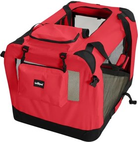 Leopet Přepravní box pro psy S, 49,5 x 34,5 x 35 cm, červený