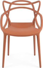 Zahradní set KATO SIRVON - 2 židle a kulatý stolek, černá/terakotová