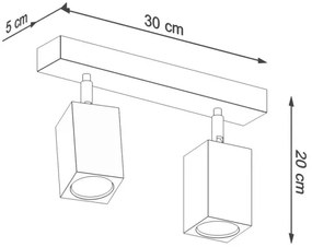 Sollux SL.1036 - Bodové svítidlo KEKE 2xGU10/40W/230V dub
