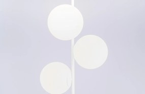 Nordic Design Bílá skleněná stojací lampa Bubbly 155 cm