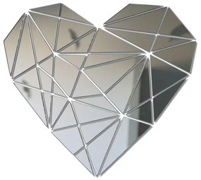 Nalepovací zrcadlo na stěnu ve tvaru srdce