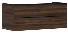 Hansgrohe Xelu Q - Umyvadlová skříňka, 50x118x55 cm, 2 zásuvky, tmavý ořech/matná černá 54085670