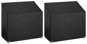 Plachty na zahradní lavice 2 ks 8 oček 130 x 70 x 70/88 cm PE 3155389