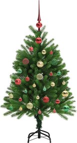 Vánoční stromeček s 150 LED diodami s stojanem Zelená 120 cm PE 3396317