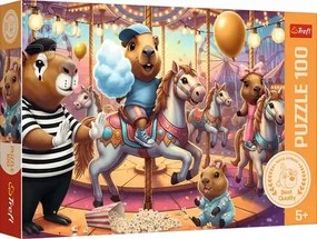 TREFL Puzzle Kapybary na dovolené / 100 dílků / 41 x 27,8 cm / věk 5+