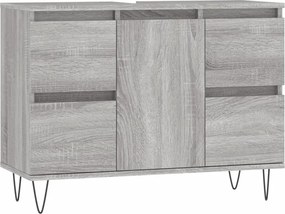 vidaXL Koupelnová skříňka 80 x 33 x 60 cm kompozitní dřevo [831658] Barva: bílá s vysokým leskem