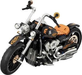 Stavebnice Černý motocykl T1007 - 455 dílků