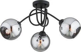 Brilagi - Přisazený lustr DIOR 3xE27/60W/230V černá/kouřová šedá