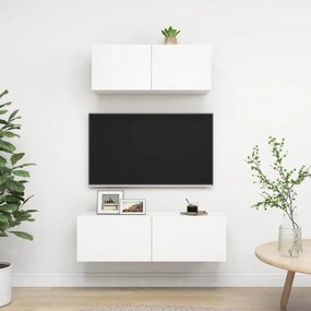 2dílný set TV skříněk bílý kompozitní dřevo 3078702