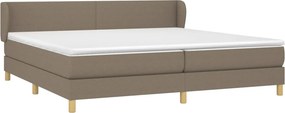 Box spring postel s matrací taupe 200x200 cm textil 3126673