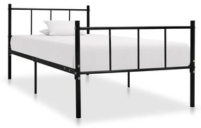 Rám postele černý kov 90 x 200 cm,  284636 HangarStore.cz