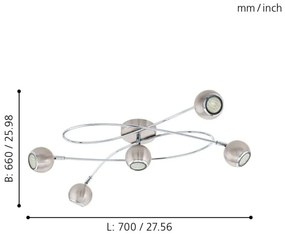Eglo 94251 - LED Bodové svítidlo LOCANDA 5xGU10-LED/3W/230V