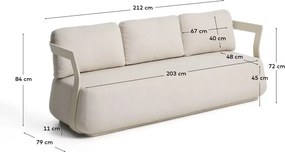 Béžová čalouněná zahradní pohovka Tamaris – Kave Home