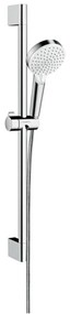Hansgrohe Crometta, sprchová sada Vario EcoSmart 9 l/min se sprchovou tyčí 65 cm, bílá/chromová, HAN-26534400