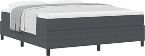 Postel s boxspringem Tmavě šedá a bílá 180 x 200 cm 3337478