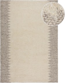 Ručne tkaný kusový koberec Minerals Border Natural, 160x230, béžová, chodba / predsieň, Flair Rugs