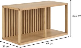 Nástěnná police Wellington 67 cm dub přírodní