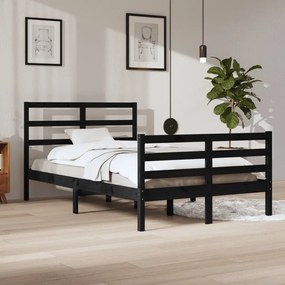 vidaXL Rám postele masivní borovice 120 x 200 cm [3105002] Barva: Černá