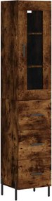 Skříň highboard kouřový dub 34,5 x 34 x 180 cm kompozitní dřevo 3199246