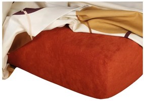 DADKA Froté prostěradlo cihlová 60x120x10 cm