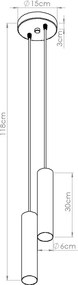 Sollux Lighting Závěsná lampa LAGOS 2P černá