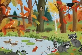 SCHMIDT Puzzle Lesní a luční zvířata / 3x24 dílků / od 3 let / 26,3 x