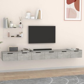 Nástěnné skříňky 2 ks betonově šedé 102 x 30 x 20 cm kompozit 3115903