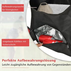 Costway Golfový vozík se 4 koly Golfový vozík Golfový – červený