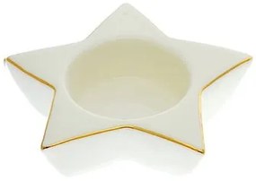 Keramický svícen ve tvaru hvězdičky 10 cm