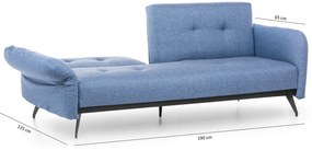 Hanah Home Rozkládací pohovka RON modrá 859FTN1368