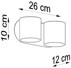 Sollux SL.0660 - Nástěnné bodové svítidlo ORBIS 2xG9/40W/230V černá