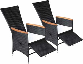 5dílný zahradní jídelní set černý 3068760
