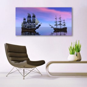 akrylový obraz Lodě Moře Krajina 120x60 cm