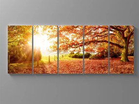 Liox Obraz podzimní krajina Rozměr: 250 x 100 cm